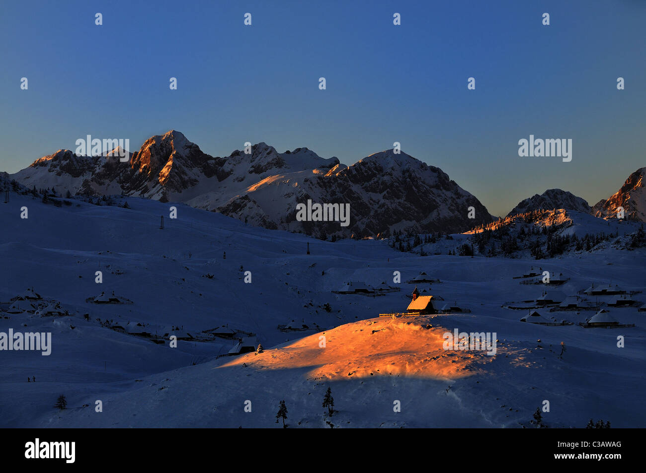 Winter scenery in the Alps Stock Photo - Alamy