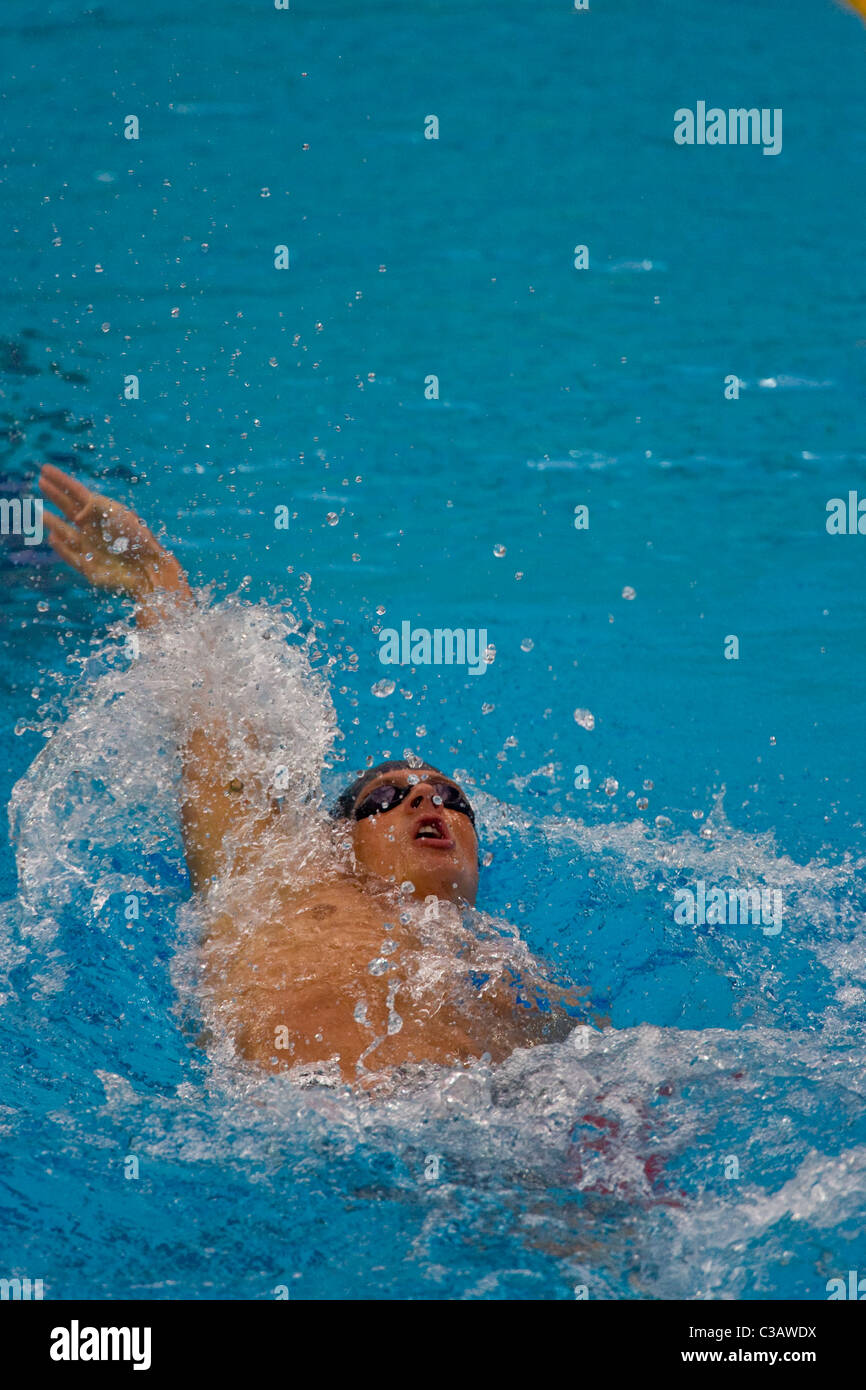 Ryan Lochte (USA) swimming in the 200IM semi final at the 2008 Olympic ...