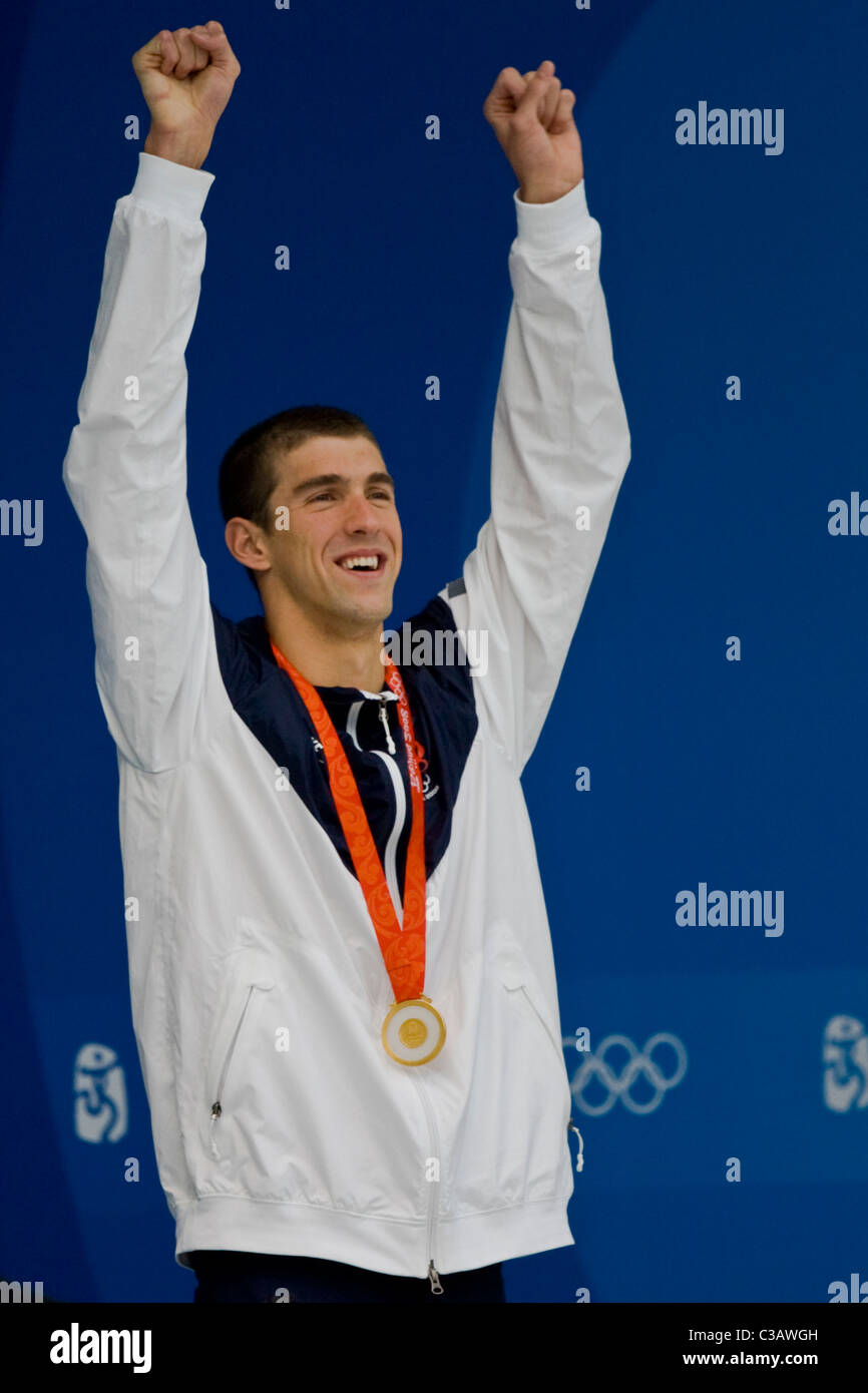Michael phelps olympic gold beijing hi-res stock photography and images ...