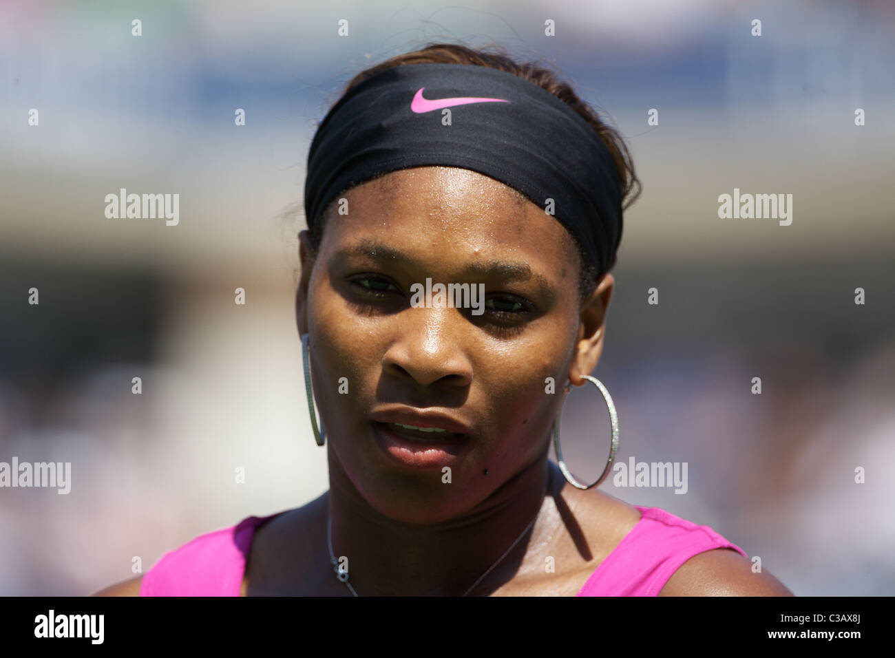 Serena Williams, USA, in action at the US Open Tennis Tournament at ...