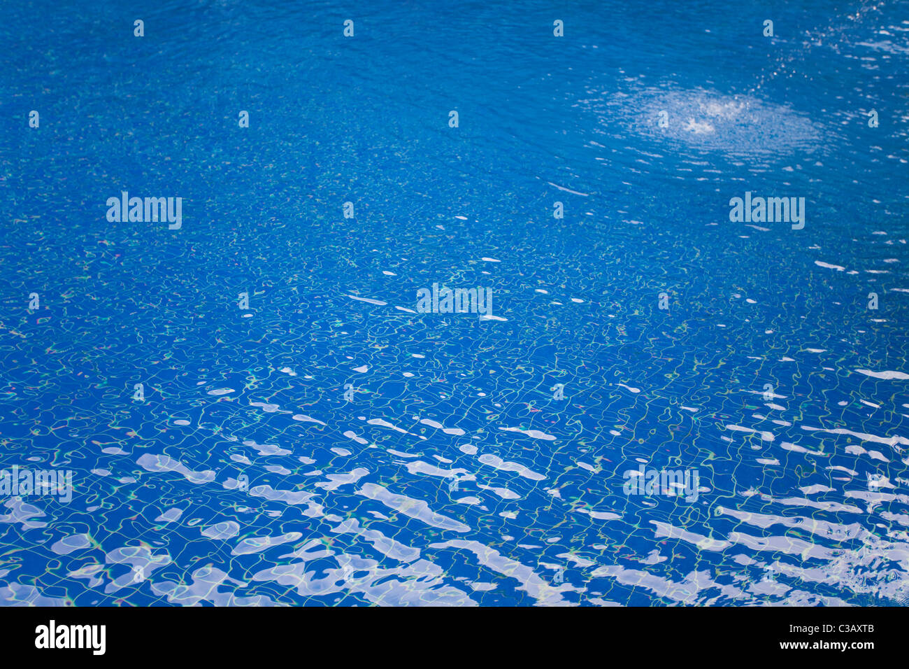 Blue pool reflection Stock Photo - Alamy