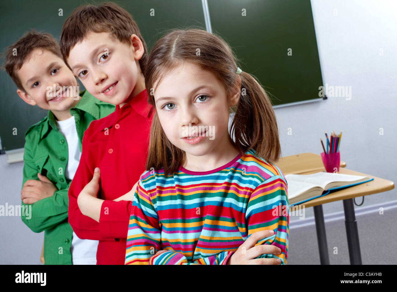 Positive leader smart girl hi-res stock photography and images - Alamy
