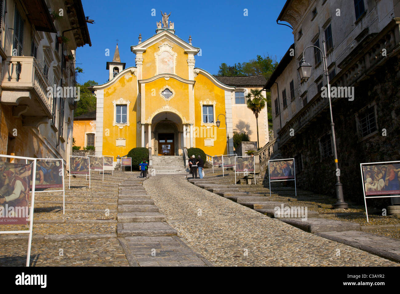 Santa maria assunta church orta san giulio lake orta italy hi-res stock ...