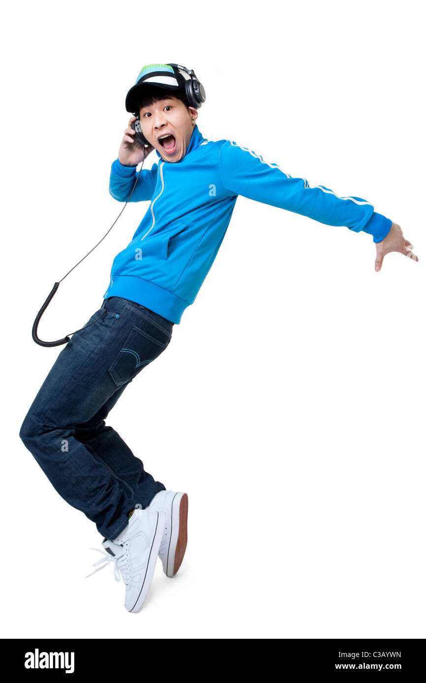 Portrait of a man breakdancing Stock Photo - Alamy