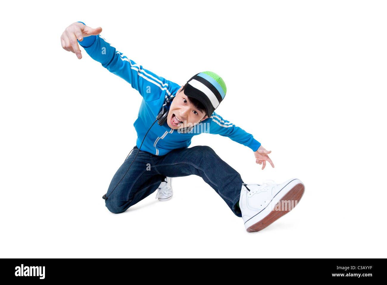 Portrait of a man breakdancing Stock Photo - Alamy
