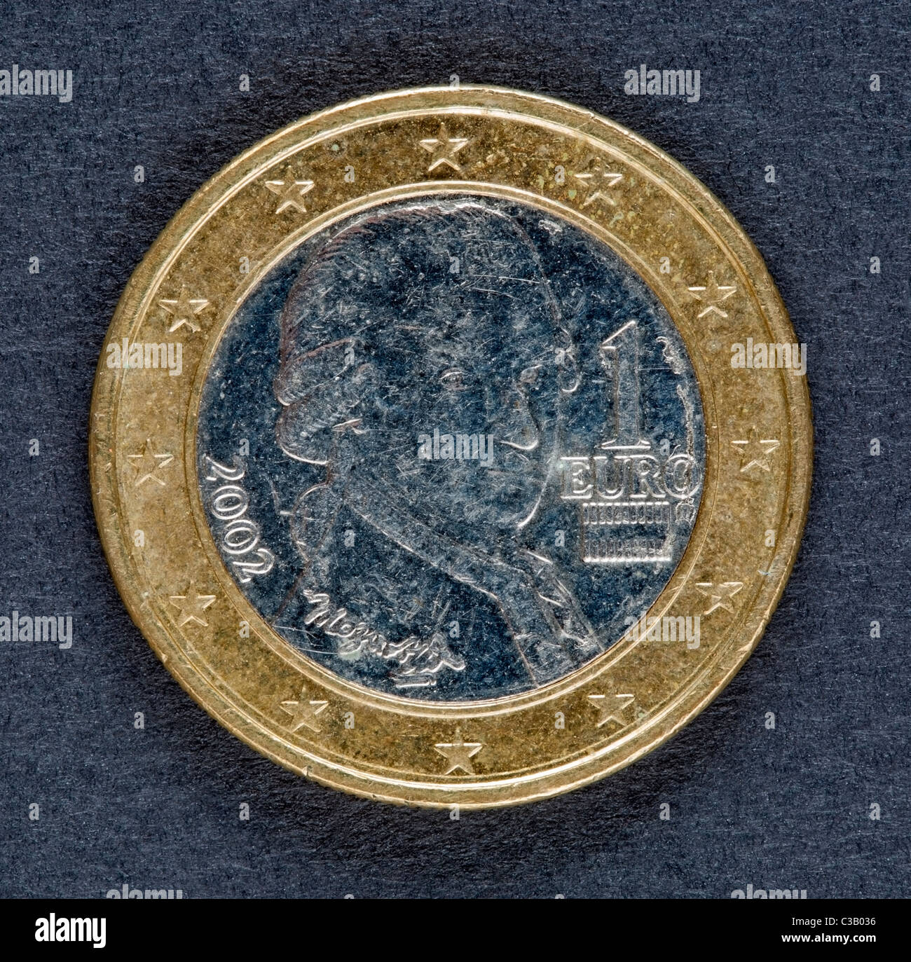 Austrian one euro coin hi-res stock photography and images - Alamy