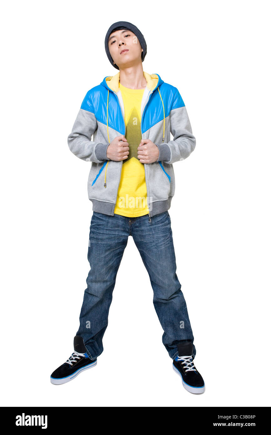 Hip hop man asian not black Cut Out Stock Images & Pictures - Alamy