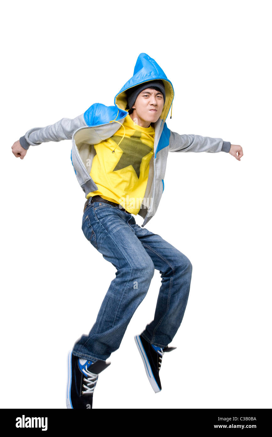 Angry man breakdancing Stock Photo - Alamy