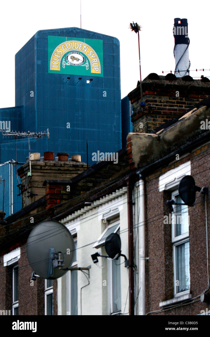 PIcture shows the Tate & Lyle factory in London with the compnay's ...