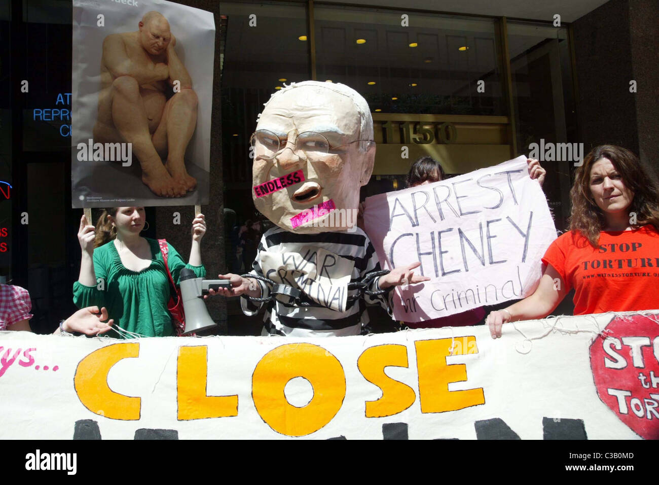 Protesters from the campaign group 'Code Pink' staged a demonstration ...