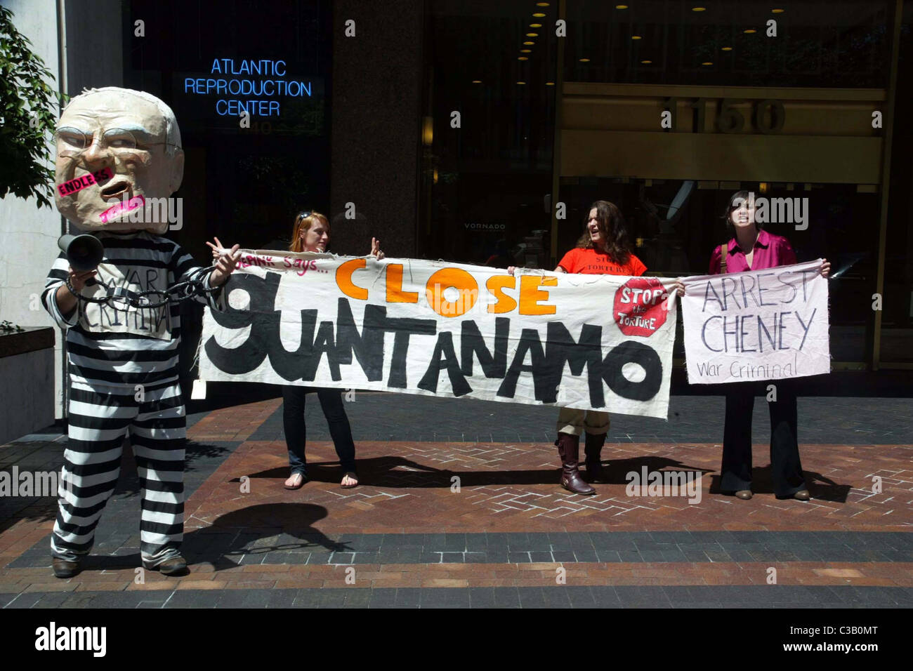 Protesters from the campaign group 'Code Pink' staged a demonstration ...