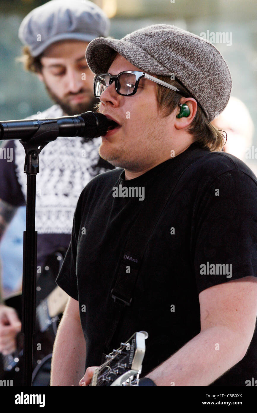 Patrick Stump of Fall Out Boy performing on the 'Today Show' at Studio ...