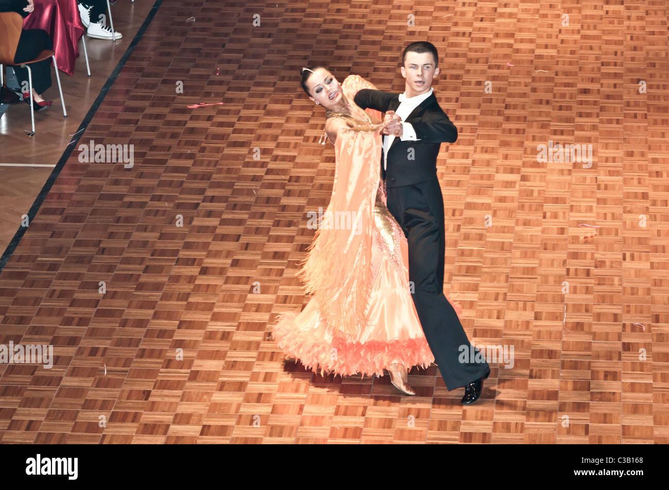 Competitors dancing slow waltz at the dancing conquest Stock Photo - Alamy