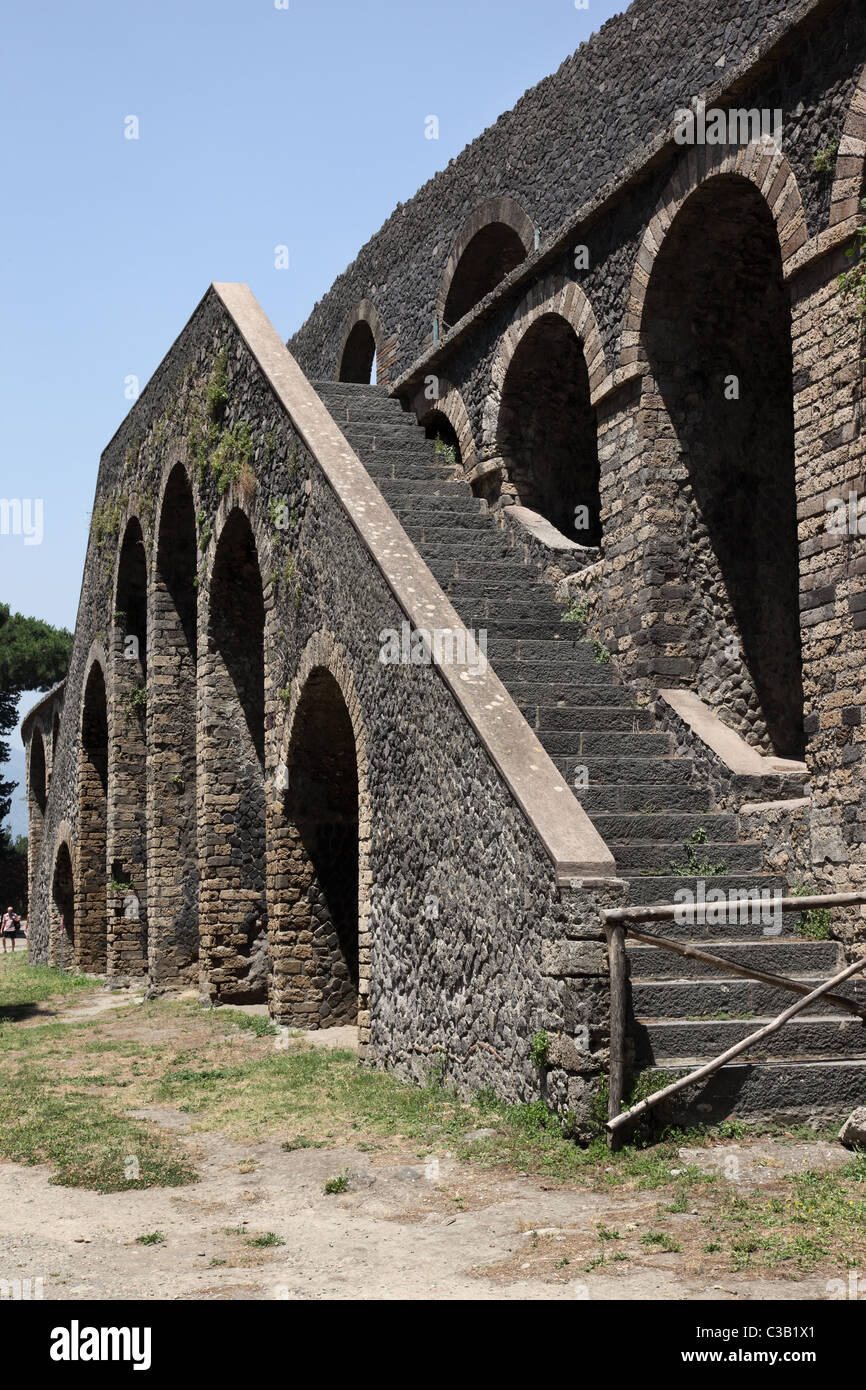 Steps to Amphitheatre Pompeii, Naples, Italy Stock Photo - Alamy