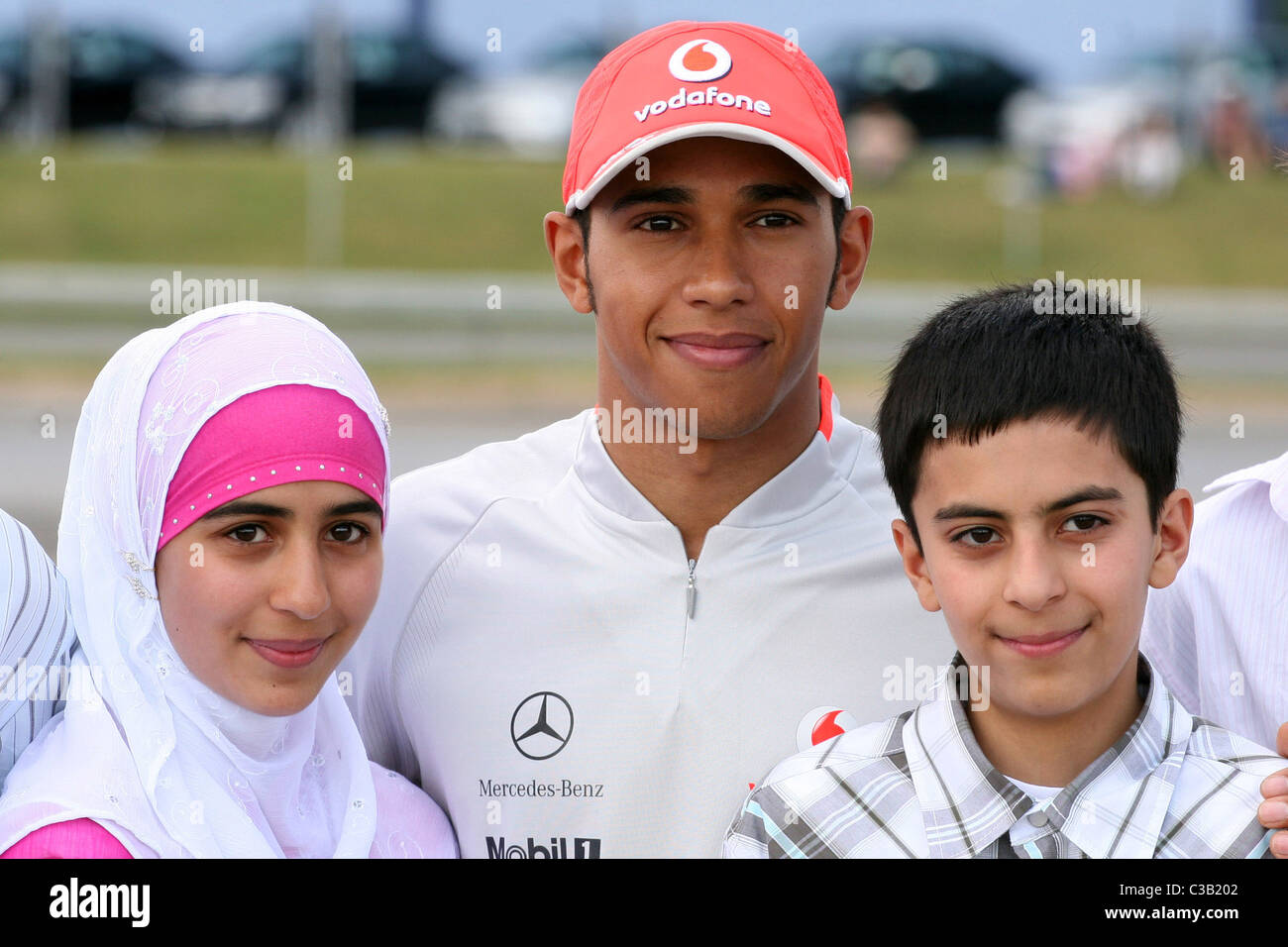 Lewis Hamilton meets fans at Mercedes World in Brooklands as part of ...