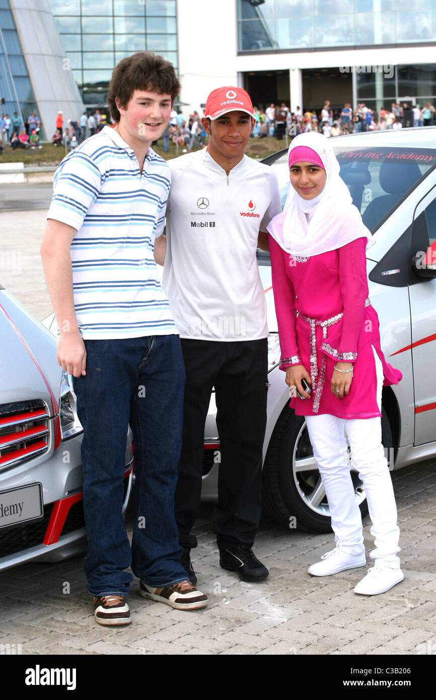 Lewis Hamilton meets fans at Mercedes World in Brooklands as part of ...