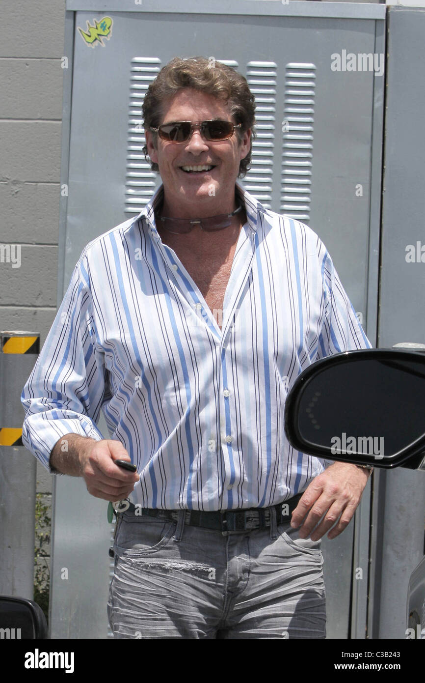 David Hasselhoff and his daughters leave Joan's On Third after having ...