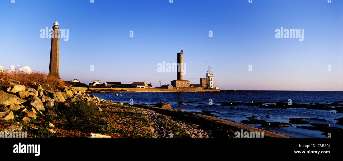 France, Finistere, Eckmuhl lighthouse on Penmarch Headland Stock Photo - Alamy