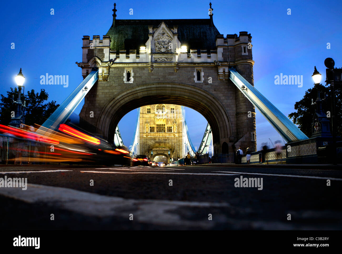 The Tower Bridge at dusk Stock Photo - Alamy