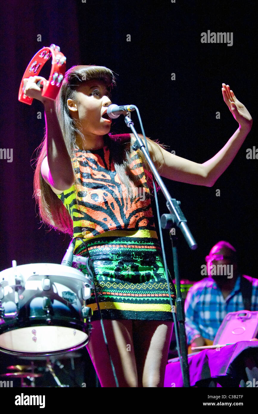 VV Brown opening for the Ting Tings at Brixton Academy London, England ...