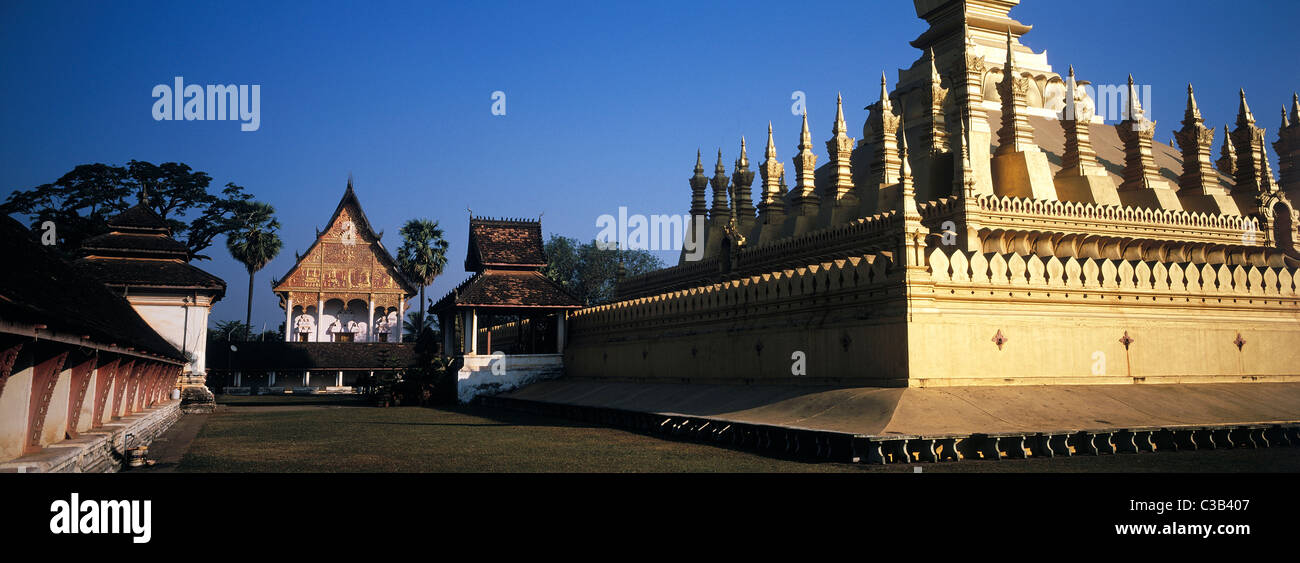 Laos, Vientiane, the Vat That Luang, the most important religious ...