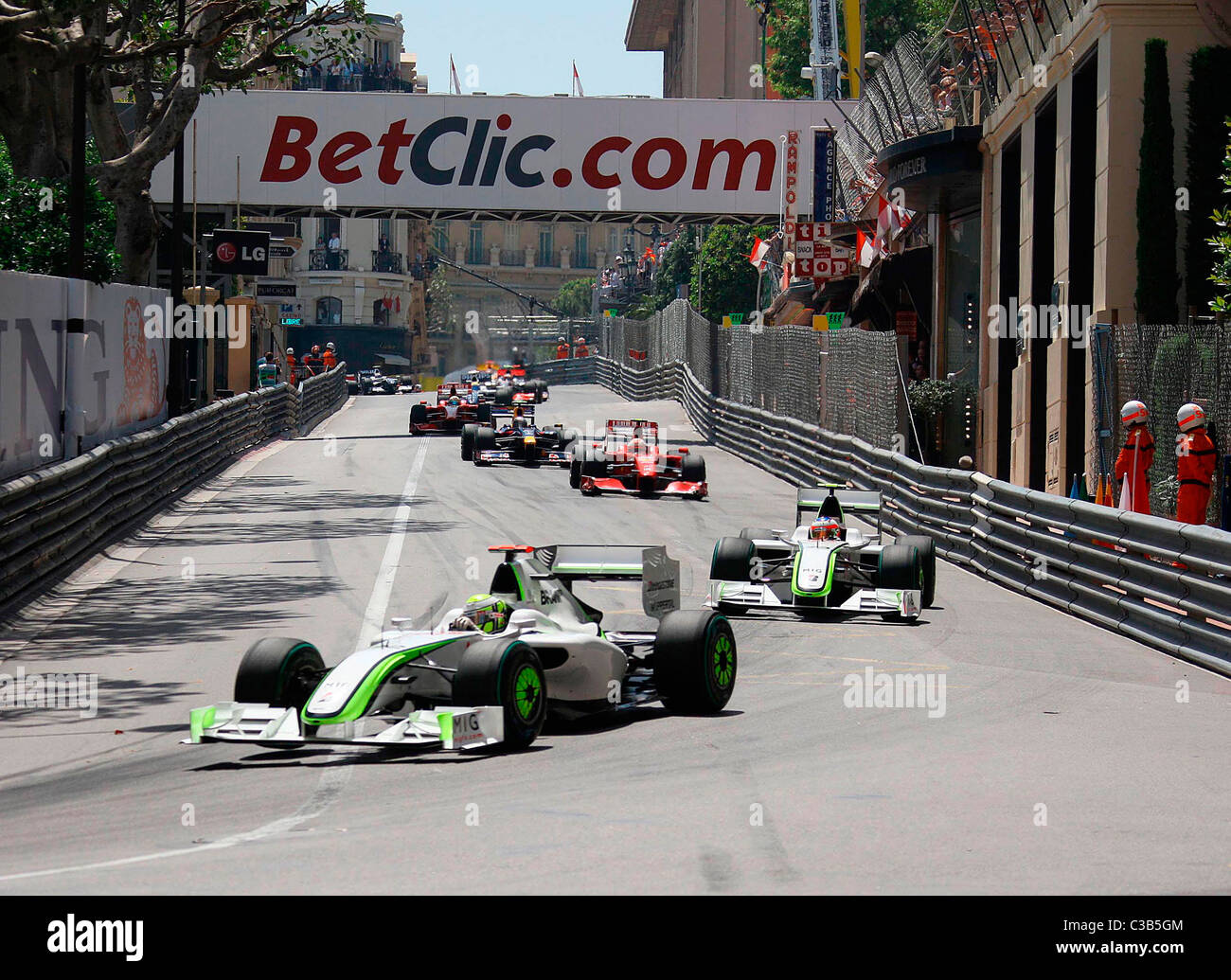 British Formula One racing driver Jenson Button wins the Monaco Grand ...