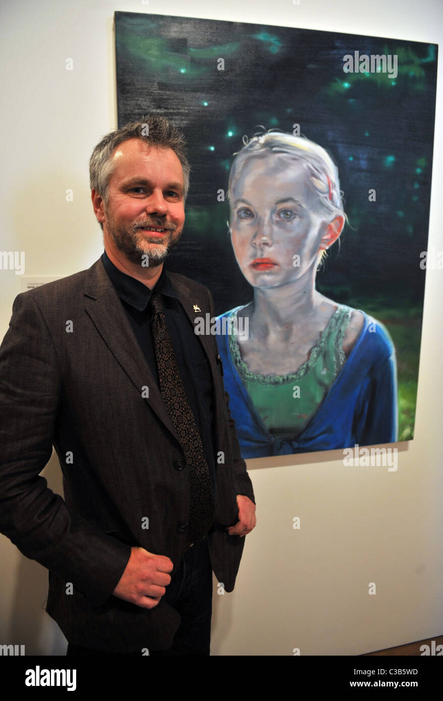 Winner Peter Morkman with his work 'Changeling 2' BP Portrait Prize ...