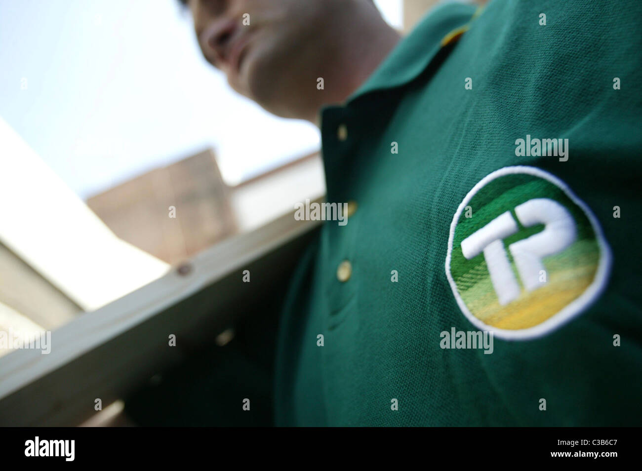 Picture shows a worker at a Travis Perkins warehouse Stock Photo - Alamy
