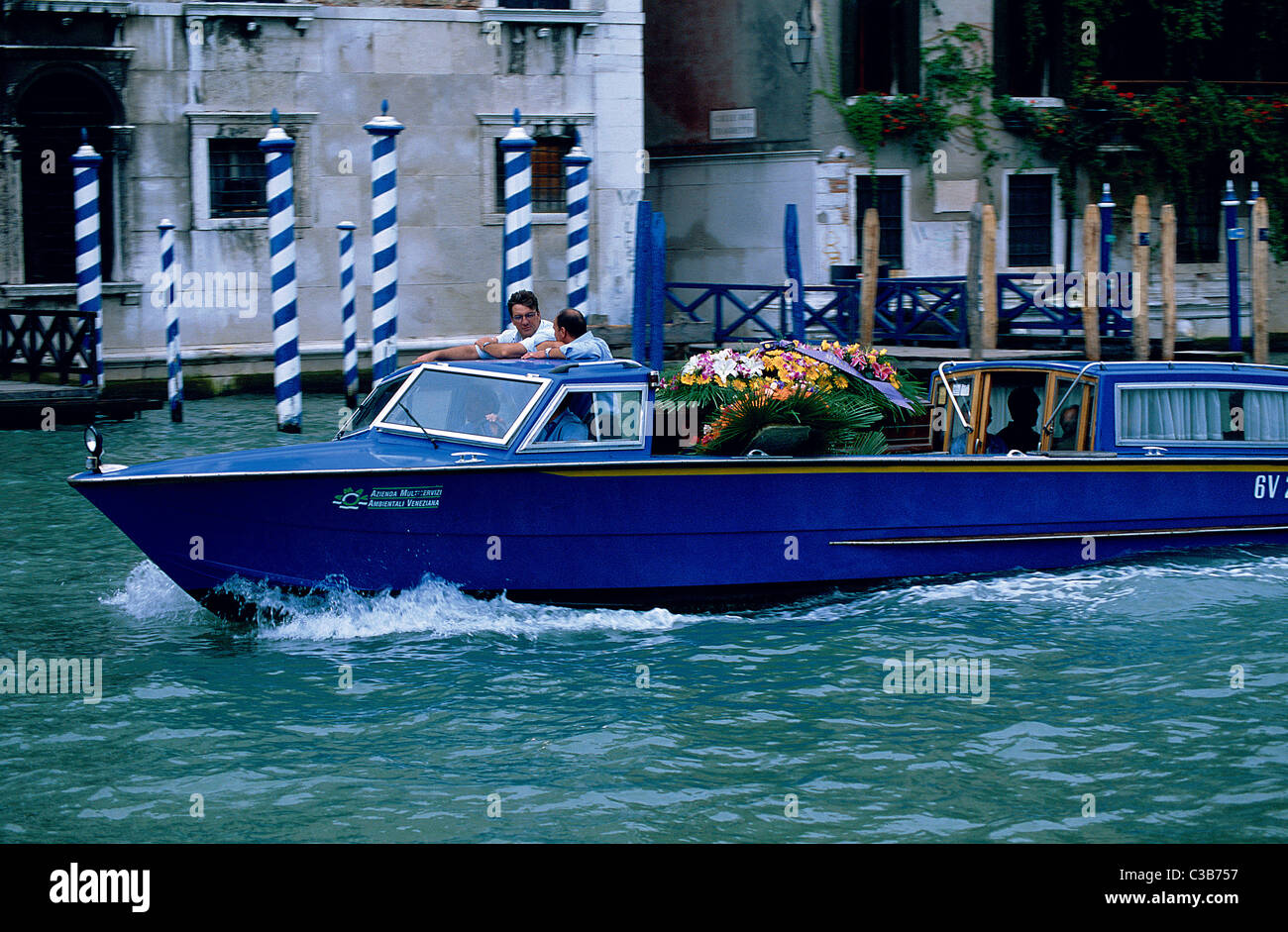 Italy, Veneto, Venice, funeral boat Stock Photo - Alamy