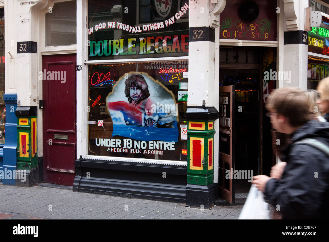 A coffee shop that serves cannabis in Amsterdam Stock Photo - Alamy