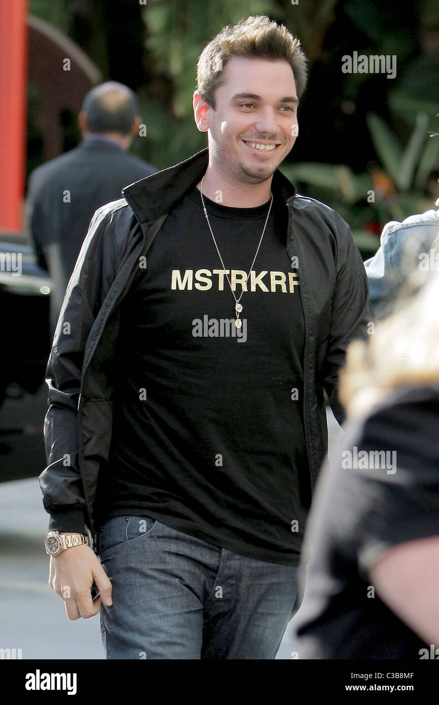 DJ AM aka Adam Goldstein Celebrities arrive to watch the Los Angeles ...