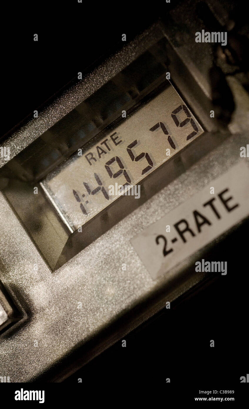 Electromechanical induction meter, measures the amount of electricity ...