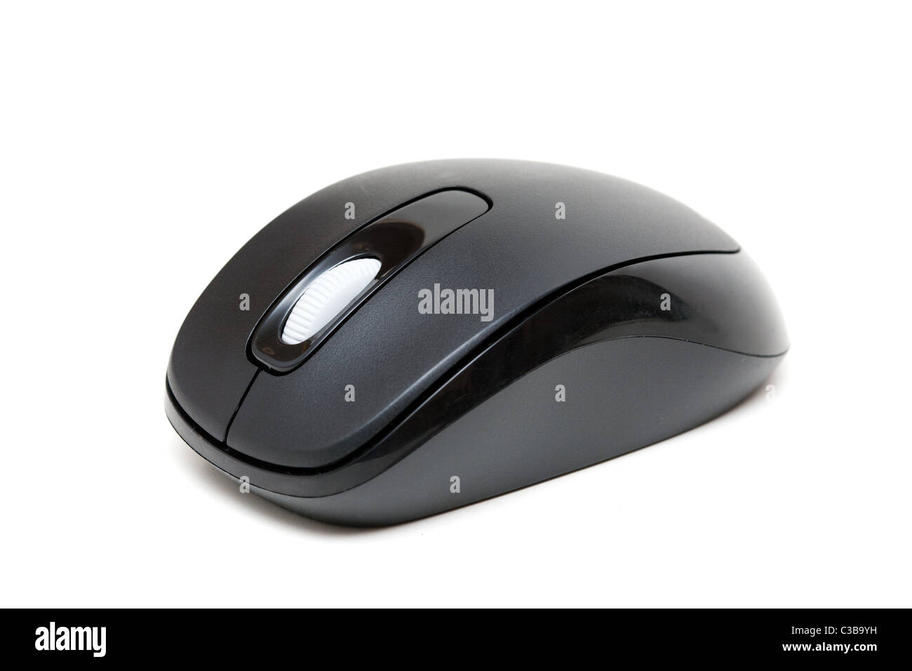 Black wireless mouse for your computer isolated on a white background ...