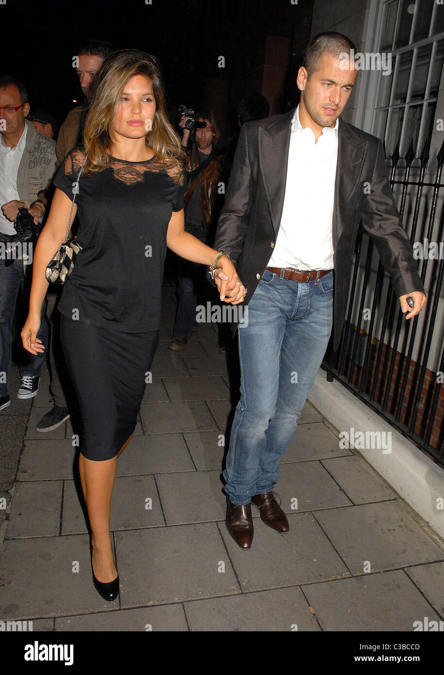 Carly Zucker and Joe Cole leaving Cipriani restaurant London, England ...