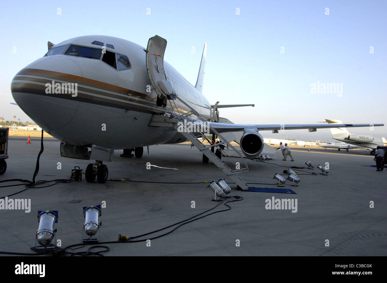 Atmosphere Unveiling of Icon Jet's 737 Vip luxury aircraft at Van Nuys ...