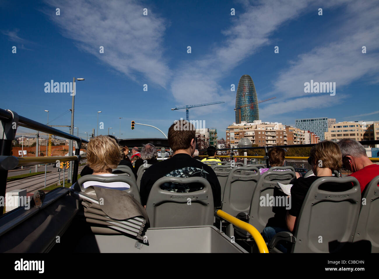 Tourists in a sightseeing bus hi-res stock photography and images - Alamy