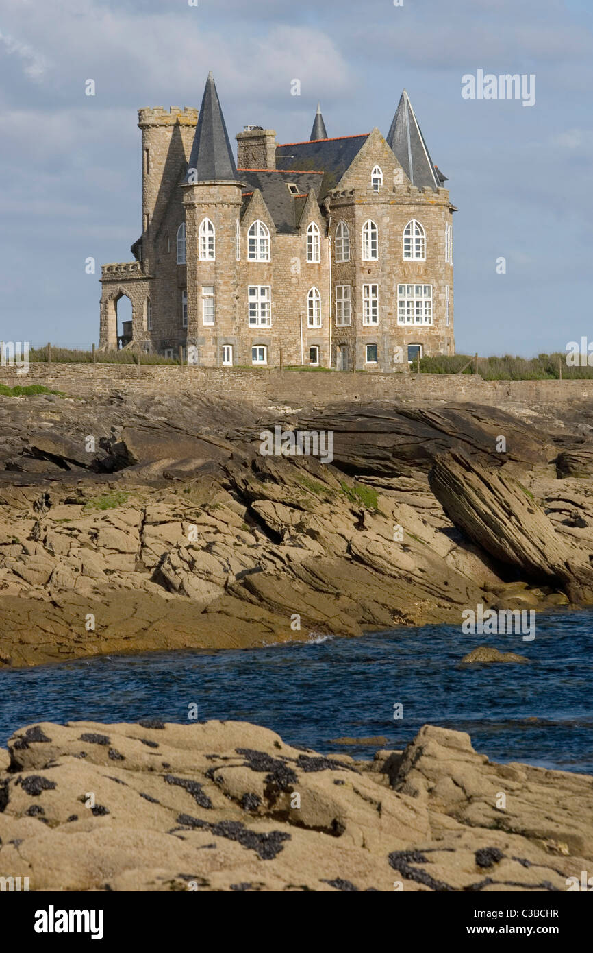 Castle Turpault at the Wild Coast, Quiberon, Brittany, France Stock ...