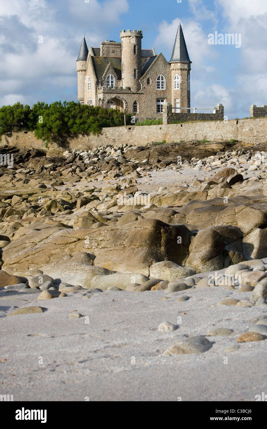 Castle Turpault at the Wild Coast, Quiberon, Brittany, France Stock ...