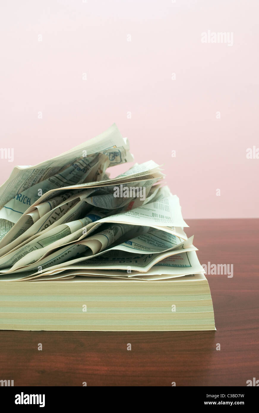 crumpled telephone book Stock Photo - Alamy