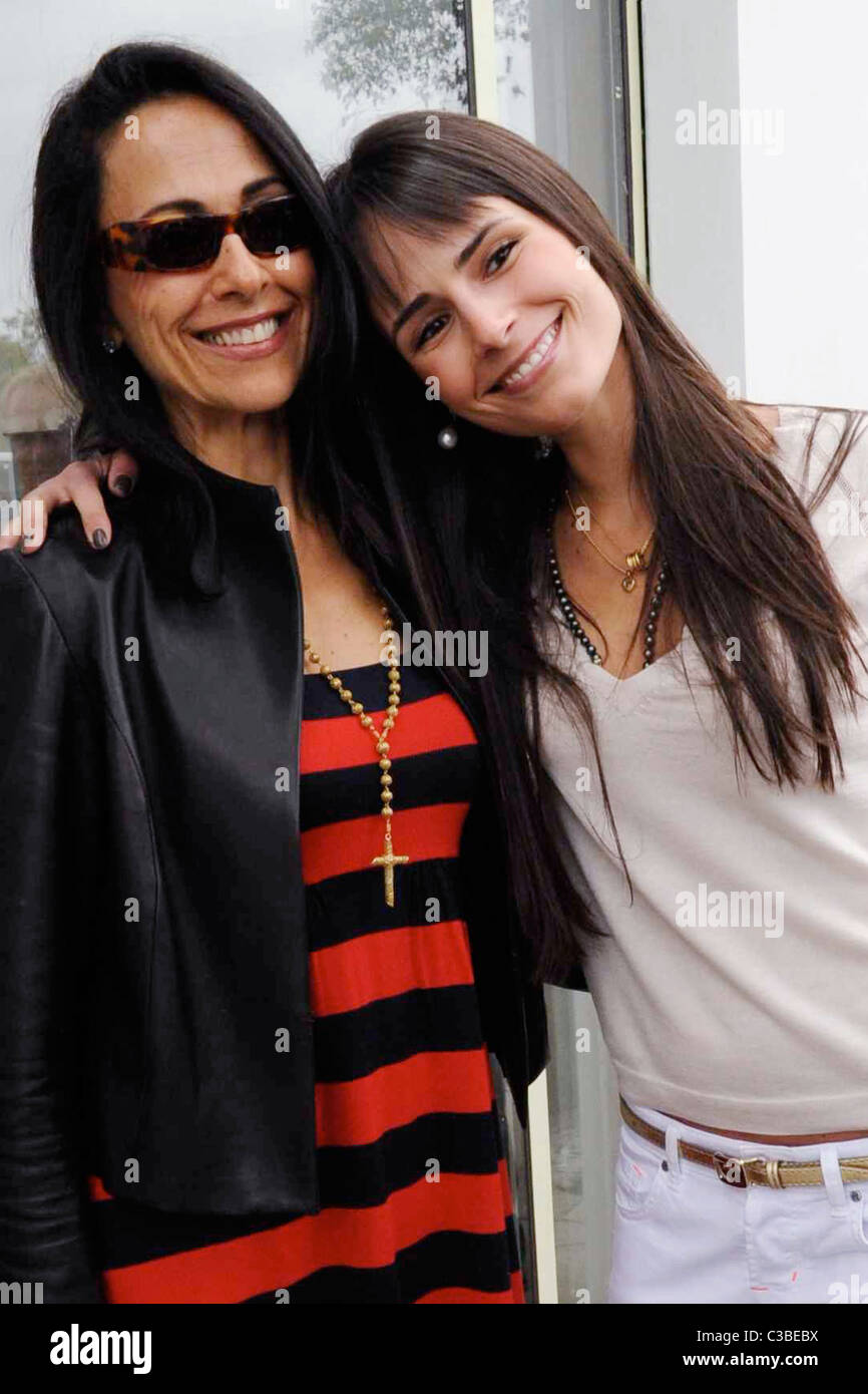 Jordana Brewster and her mother Maria Joao Brewster outside the Byron ...