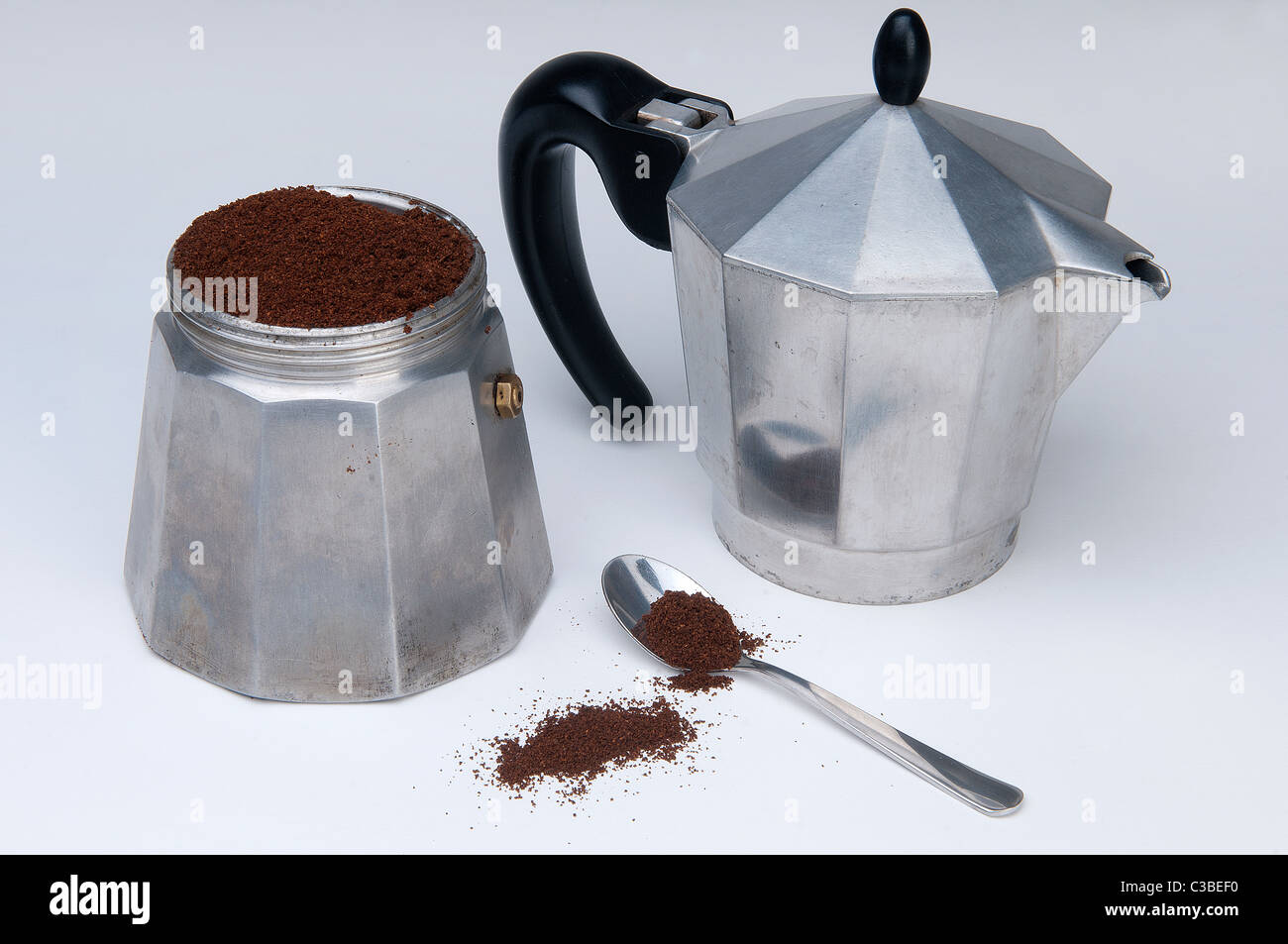 a coffee pot on the table Stock Photo - Alamy