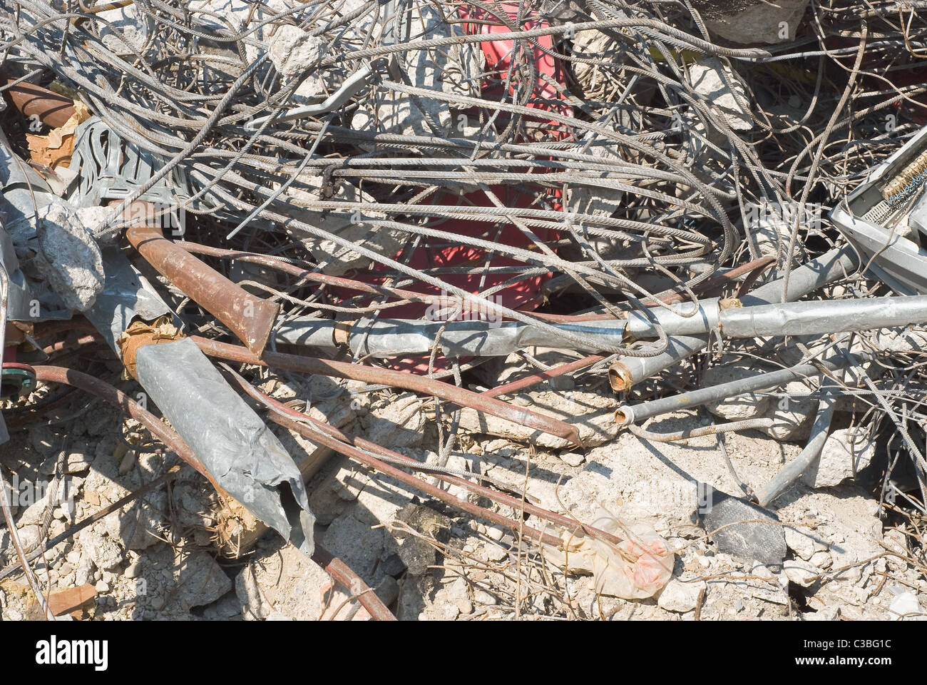 Rubble from Demolition at a Construction Site Stock Photo - Alamy