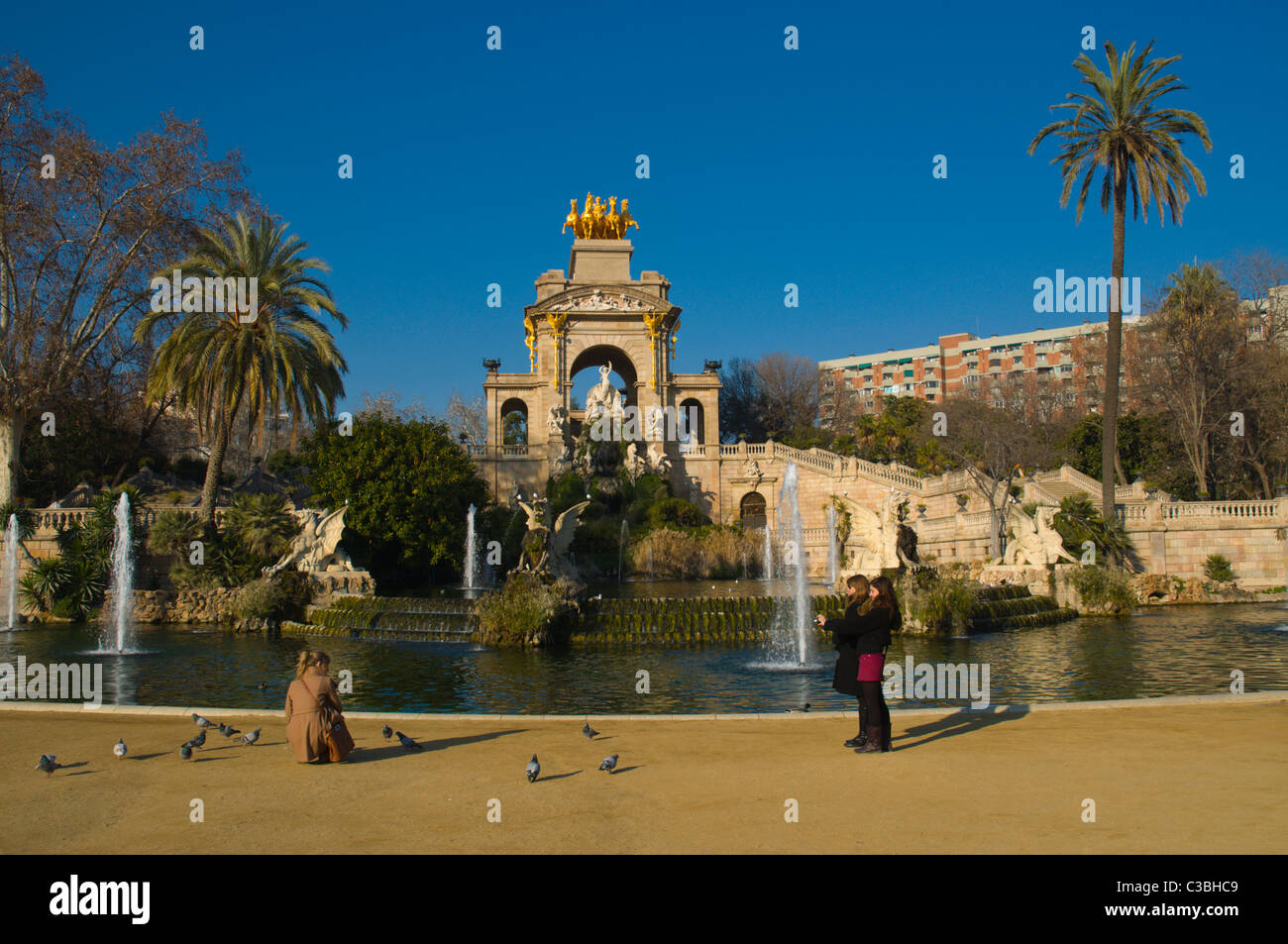Cascada at Parc de la Ciutadella park central Barcelona Catalunya Spain ...