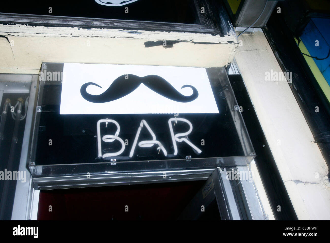 Mustache Bar exterior Lily Allen visits a bar in Hackney called ...
