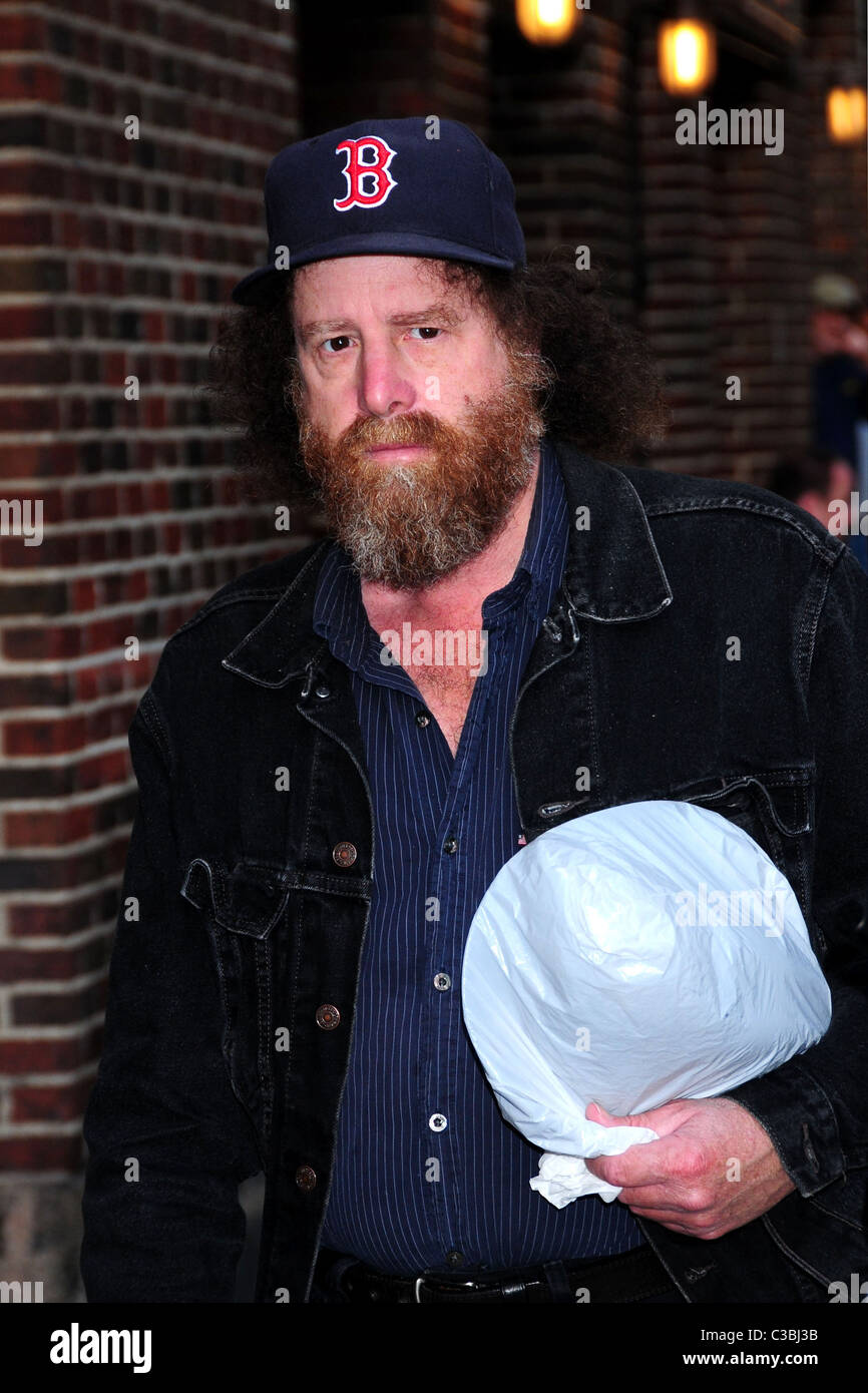 Steven Wright outside the Ed Sullivan Theater for the 'Late Show With ...