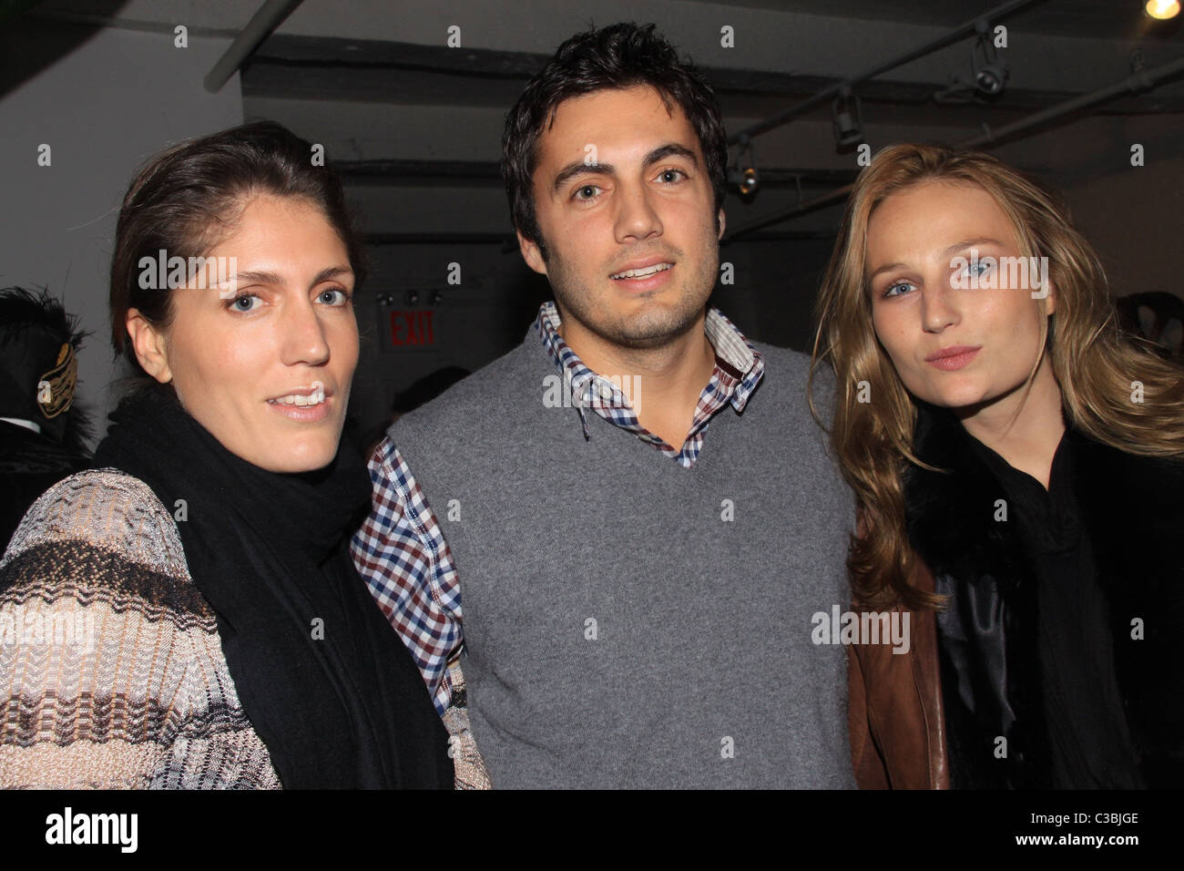 Fabian Basabe (c) and guests Libertine sample sale New York City, USA ...