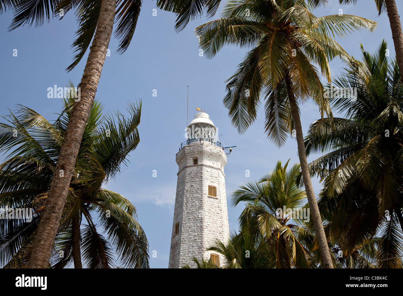 Dondra Head lighthouse on the southern tip of the island Sri Lanka ...