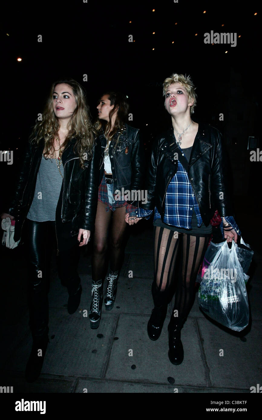 Alice Dellal and Pixie Geldof leaving Mahiki nightclub London, England ...