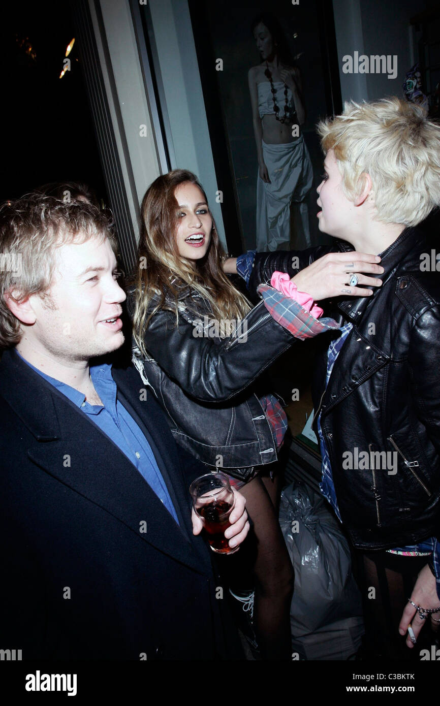 Alice Dellal and Pixie Geldof leaving Mahiki nightclub London, England ...