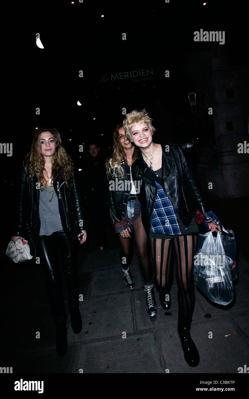Alice Dellal and Pixie Geldof leaving Mahiki nightclub London, England ...